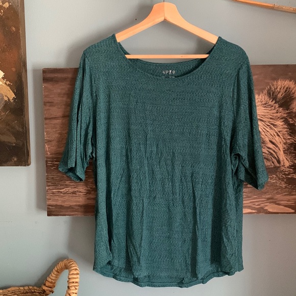 Apt. 9 | Tops | Heather Sea Foam Turquoise Blue Green Scoop Neck Top ...